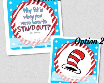Dr seuss favor tags | Etsy