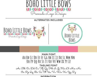 Boho logo design | Etsy