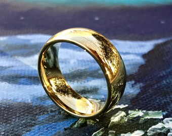 Unisex gold ring | Etsy