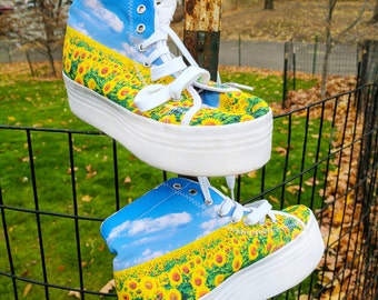 Sunflower shoes | Etsy