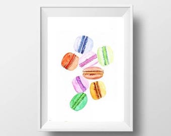 Macaron print | Etsy