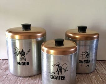Vintage canister set | Etsy
