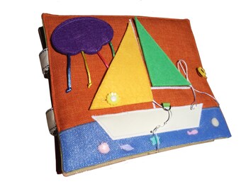 Soft development book Fine motor skills toy Busy book for boys
