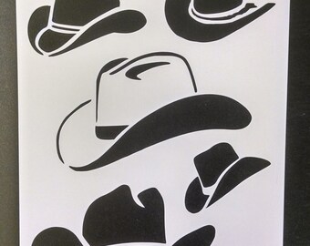 Cowboy hat stencil | Etsy
