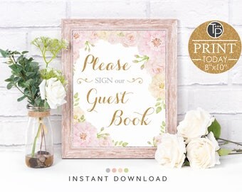 Guest book sign | Etsy