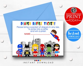 Superhero raffle | Etsy