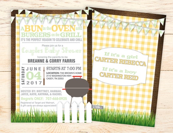 Wedding Reception Cookout Invitations