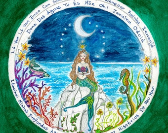 Mermaid mandala | Etsy