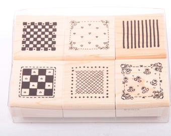 Square rubber stamp | Etsy