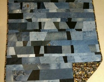 Blue jean quilt | Etsy