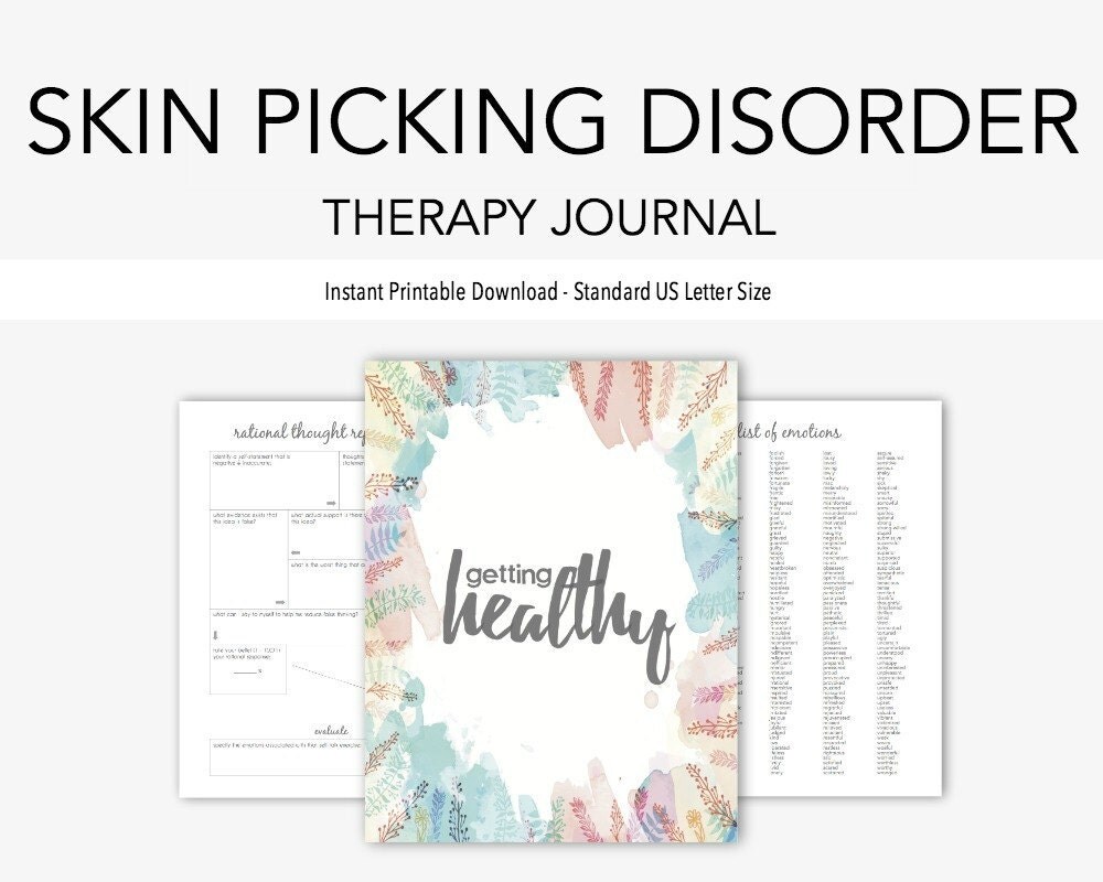 Compulsive Skin Picking Therapy Journal: Mental Health
