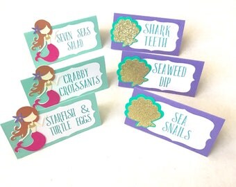 Mermaid food label | Etsy