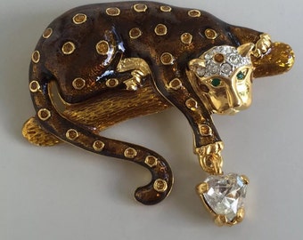 Jaguar brooch | Etsy