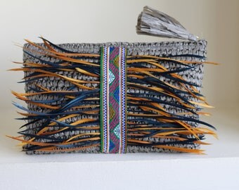 Raffia clutch | Etsy