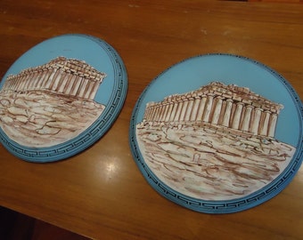 Greek ceramic plate | Etsy