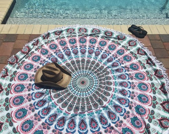 Round beach towel | Etsy