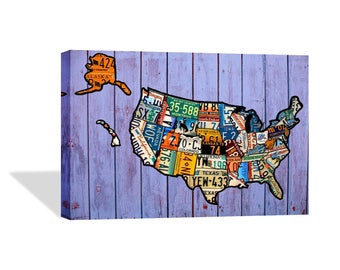 License plate map | Etsy