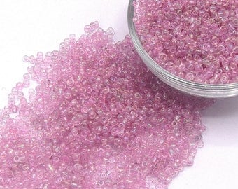 Pink glass pearls | Etsy