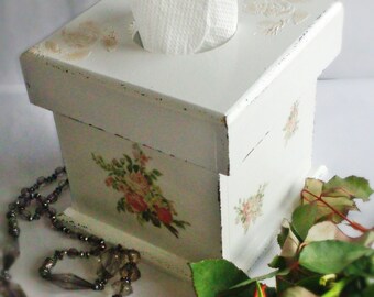 Decoupage tissue box | Etsy