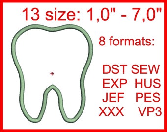 Tooth applique | Etsy