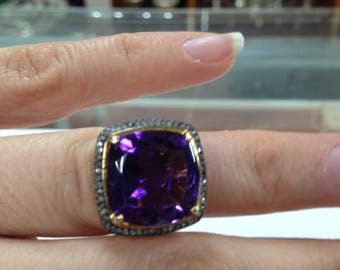 1 Carat Chocolate Color Brown Diamond Floating Halo Engagement