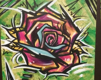 Graffiti rose | Etsy