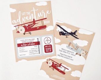 Items similar to AIRPLANE INVITATION Premium Party Pack Printables ...