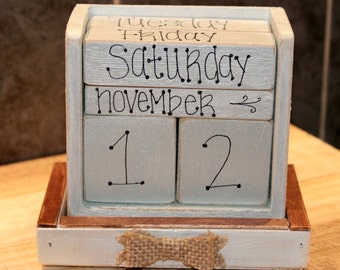 Rustic calendar | Etsy