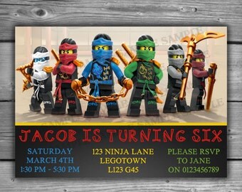 Ninjago invitation | Etsy