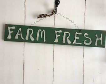 Farm Fresh Sign Farmhouse Wall Decor Vintage Advertising