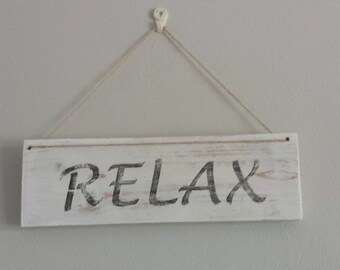 Relax sign | Etsy
