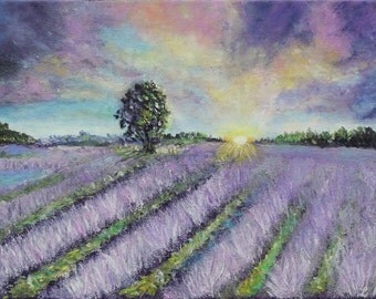 Lavender painting | Etsy