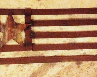 Rustic metal flag | Etsy
