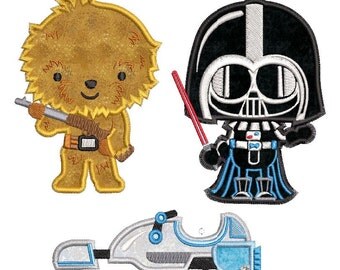 Items similar to Star wars Applique Font Machine Embroidery File ...