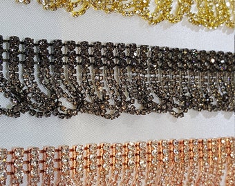 Rhinestone chain | Etsy