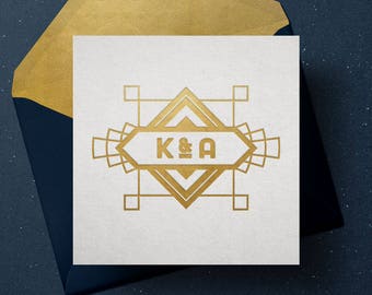 Gatsby monogram | Etsy