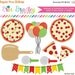Pizza Party Clipart Commercial Use Clip Art Graphics Instant