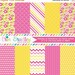 Digital Paper Pack Personal and Commercial Use Pink and Yellow