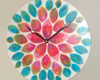Rainbow wall clock | Etsy