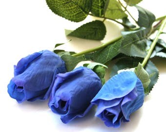 Navy silk flower | Etsy