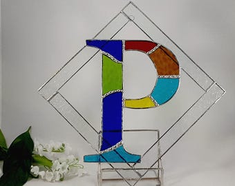 Stained glass letter | Etsy