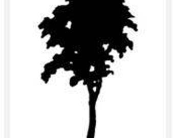 Birch tree stencil | Etsy