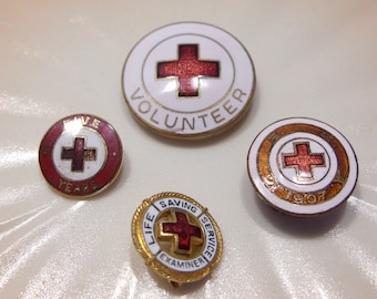 Red cross pin | Etsy