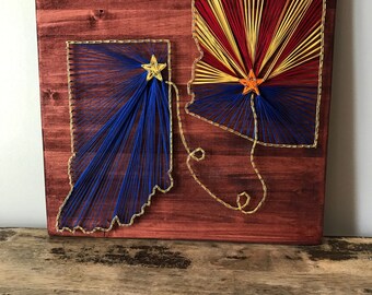 Two state string art | Etsy