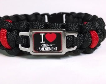 2nd Second Amendment Support Paracord Survival Bracelet 2A