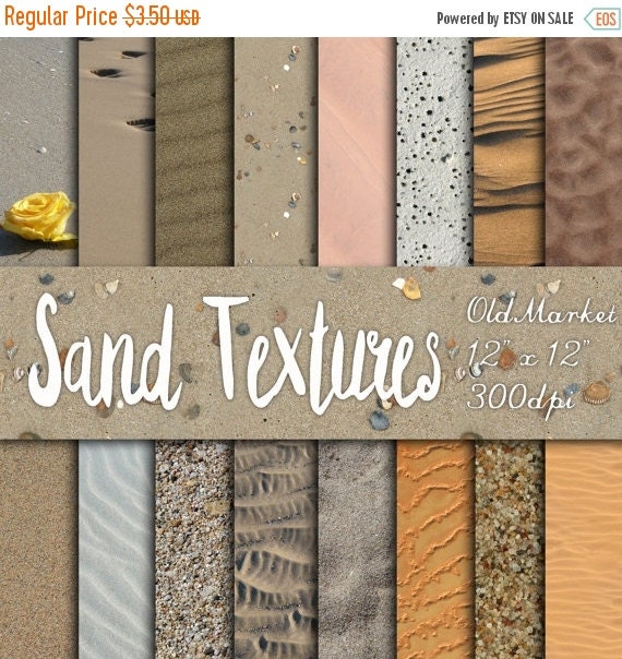 30% Off Sale Sand Textures Digital Paper Beach and by OldMarket