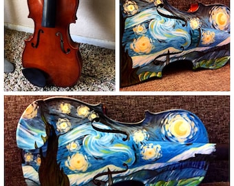 Violin painting | Etsy