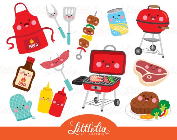 BBQ kawaii clipart barbecue kawaii 17020