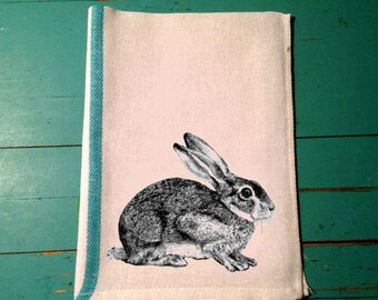Bunny kitchen towel | Etsy
