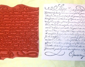 Cursive stamp | Etsy